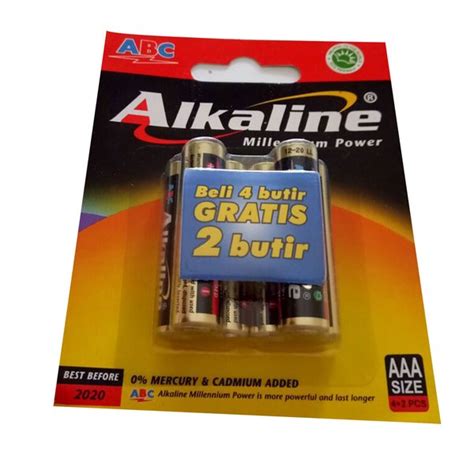 Jual Battery Baterai Alkaline Abc Aaa A3 Isi 6 Pcs Original Di