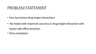 Predicting Drug Target Interaction Using Deep Belief Network PPT
