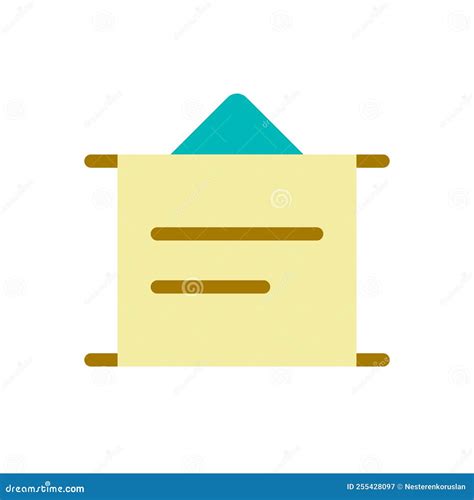 Projection Screen For Presentation Flat Color Ui Icon Stock Vector Illustration Of Vector