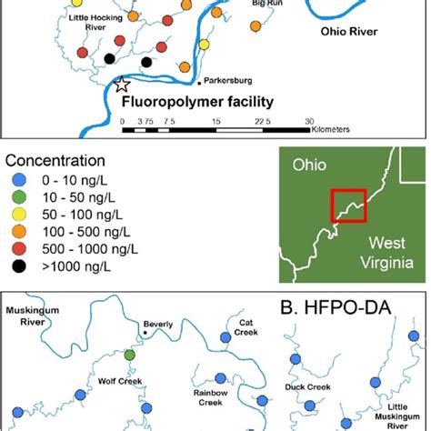 Sampling Locations And PFAS Concentrations In Surface Waters From The Download Scientific