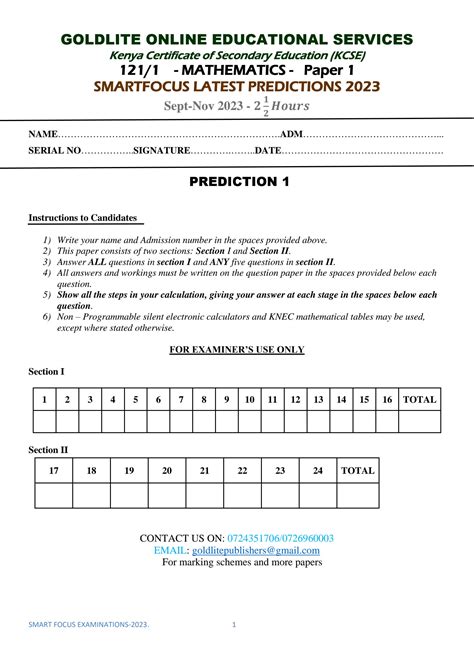 Solution Kcse Math Predictions 2023 Studypool