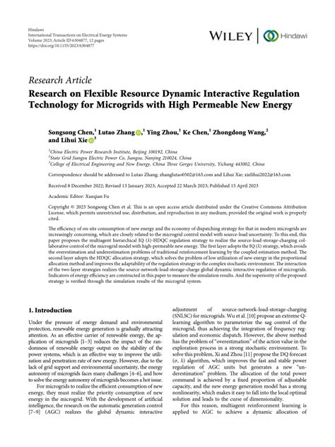 Pdf Research On Flexible Resource Dynamic Interactive Regulation