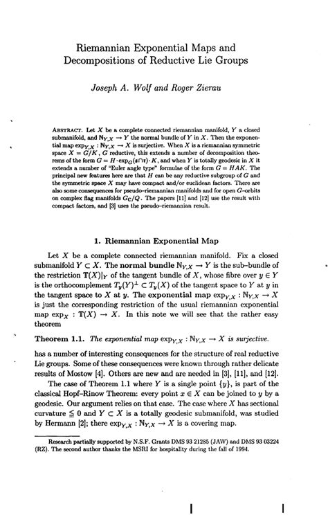 Pdf Riemannian Exponential Maps And Decompositions Of Reductive Lie