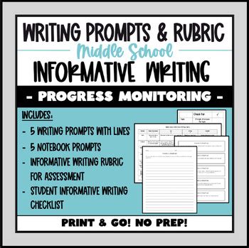 Writing Progress Monitoring Middle Babe BUNDLE By Inclusion Essentials