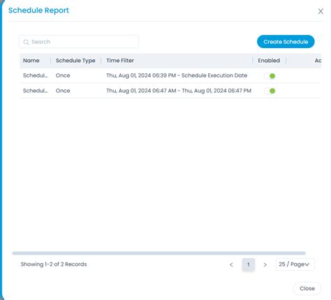 Schedule Report Serviceops