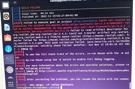 I Was Trying To Install Apache Atlas On Ubuntu And I Received This