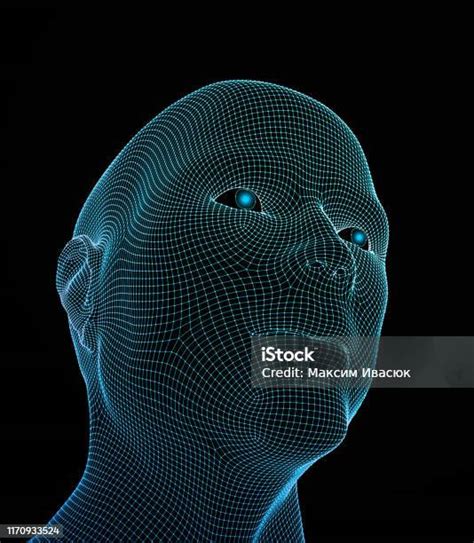 그리드에서 3d 벡터 헤드 인공 지능 3d 기하학적 면 설계 생체 인식 일러스트레이션 3차원 형태에 대한 스톡 벡터 아트 및 기타 이미지 3차원 형태 가리기 가상현실