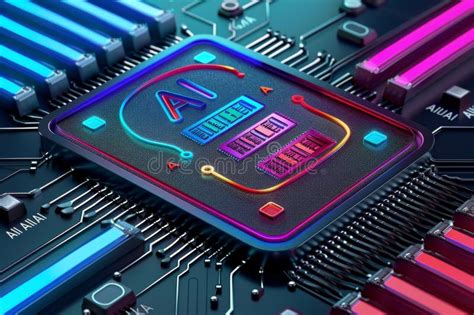Ai Microchip On A Digital Circuit Board Representing Advanced Technology And Digital Innovation