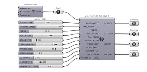 Creating A Multi Floor Arched Opening Building With Grasshopper For