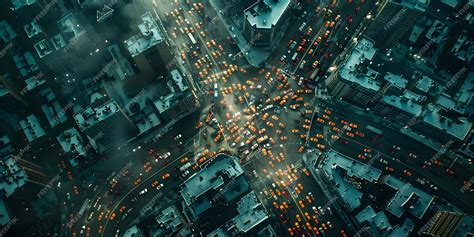 Premium Photo Visual Representation Of Urban Traffic Flow And Congestion On A City Map Concept