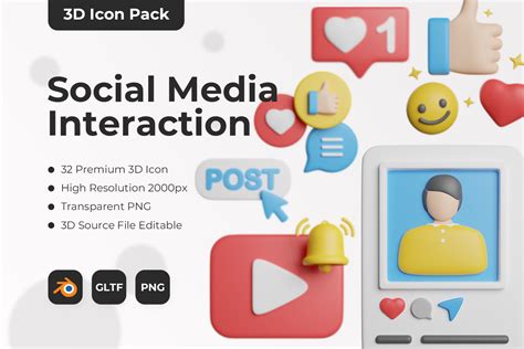 Premium Social Media Interaction 3d Illustration Pack From Network And Communication 3d Illustrations
