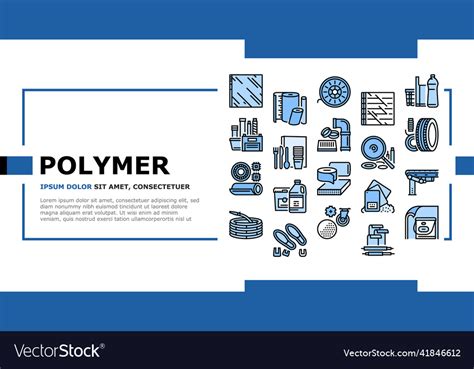 Polymer Material Industry Goods Landing Header Vector Image