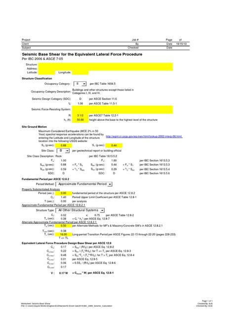 PDF IBC 2006 Seismic Calculation DOKUMEN TIPS