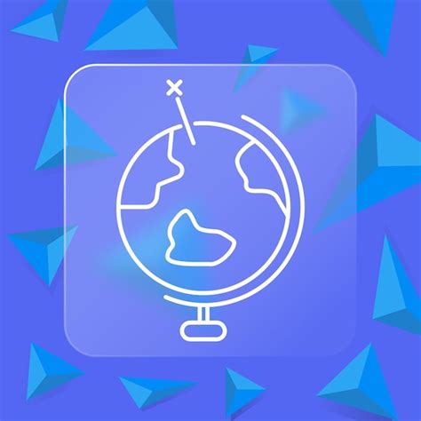 Premium Vector Planet With Location Pointer Line Icon Geolocation Navigation Equipment
