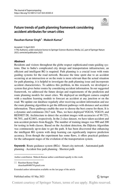 Future Trends Of Path Planning Framework Considering Accident Attributes For Smart Cities