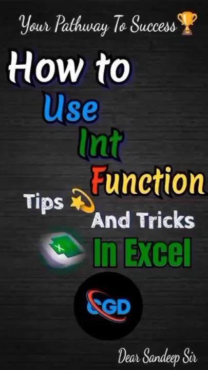 How To Use Int Function Tips And Tricks In Excel Shortsfeed Shortsvideo Shorts Youtube