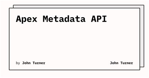 Apex Metadata Api