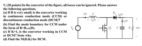 Solved V 20 Points In The Converter Of The Figure All