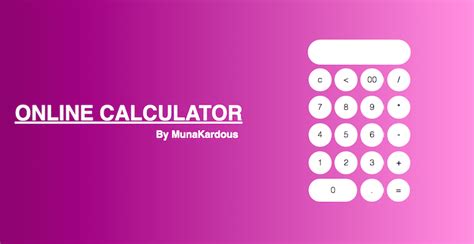 GitHub MunaKardous Online Calculator
