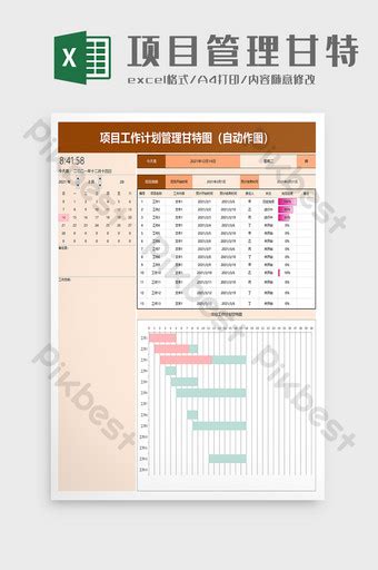 Work Plan Gantt Chart Excel Template Excel XLS Template Free Download Pikbest