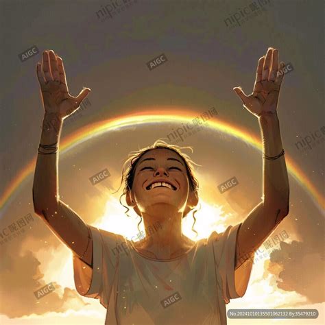Ai创作图耶稣光装饰画 彩虹与女孩 耶稣光设计素材 手捧阳光的女孩 手绘追日的少年 沐浴阳光的女孩 彩虹下的女孩背影 阳光彩虹油画 耶稣光背景素材 手托太阳素材 耶稣光设计素材才 早晨阳光插画