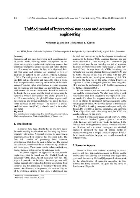Pdf Use Cases And Scenarios Engineering