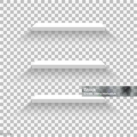 투명 한 배경에 고립 된 빈 흰색 선반의 집합입니다 벡터 디자인 요소입니다 0명에 대한 스톡 벡터 아트 및 기타 이미지 0명 3차원 형태 가구 Istock