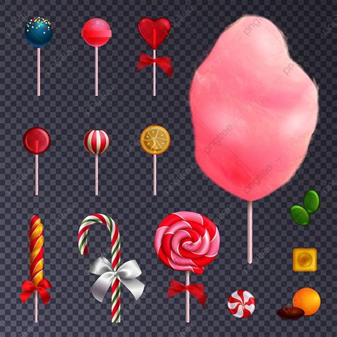 과일 막대 사탕을 포함한 현실적인 과자 세트 분홍 단 목적 Png 일러스트 및 벡터 에 대한 무료 다운로드 Pngtree