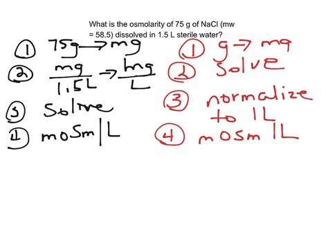Osmolarity Of Larger Volume 3 Math Showme