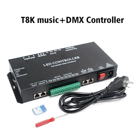 T8k Music Dmx Controller Led Light Illusion Full Color Racing Music Dmx512 Controller