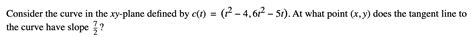 solved consider the curve in the xy plane defined by