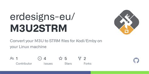 Github Erdesigns Eum3u2strm Convert Your M3u To Strm Files For Kodi