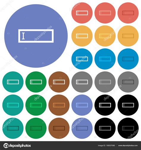 Editbox With Editing Cursor Round Flat Multi Colored Icons Stock Vector Image By Renegadehomie