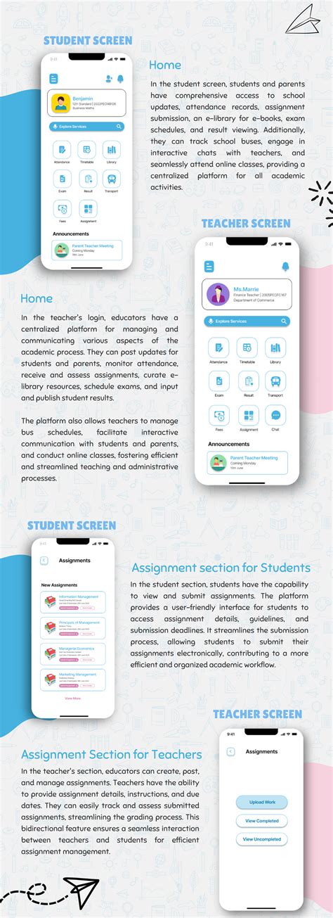 School Management App Ux Case Study Images Behance