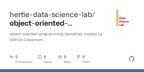 Github Hertie Data Science Labobject Oriented Programming Danialriaz Object Oriented