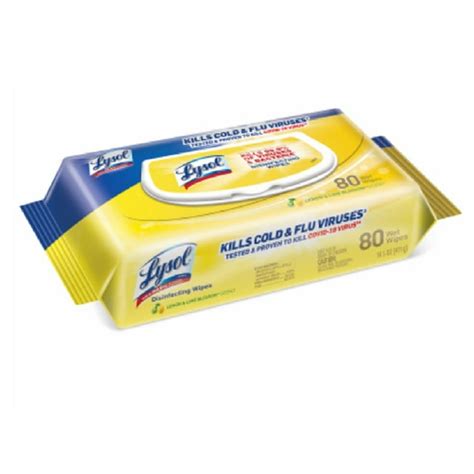 Lysol Disinfecting Wipes 80 Count Kills 99 9 Of Viruses And Bacteria