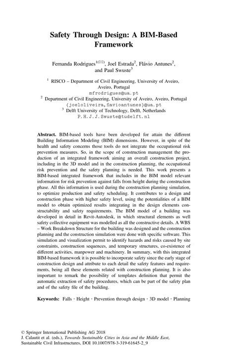 PDF Safety Through Design A BIM Based Framework