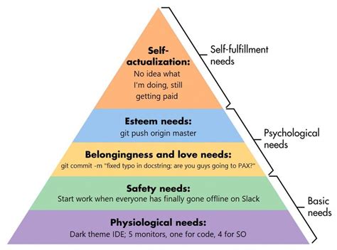 maslow s hierarchy of programmer needs r programmerhumor