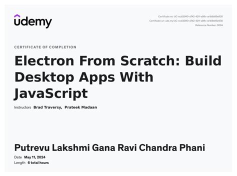 Earned Electron Js Certification From Udemy Phani Putrevu Posted On The Topic Linkedin