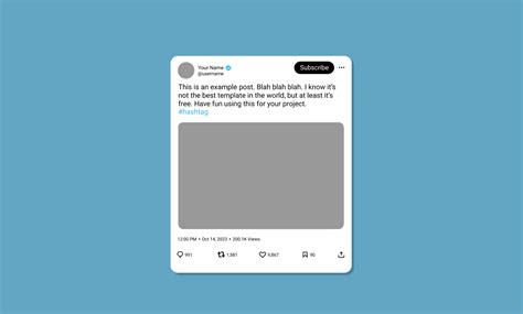 X Post Template Figma