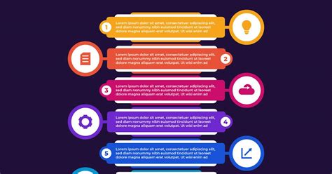 Дизайн Шаблон идеи инфографики бизнес шагов Infographics Включая красочный и план Envato