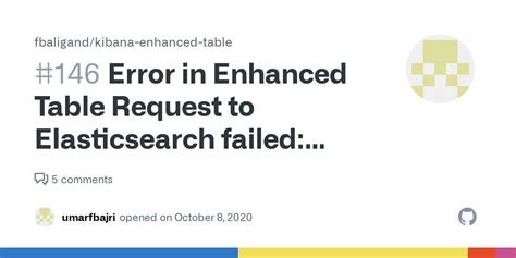 Error In Enhanced Table Request To Elasticsearch Failed Error · Issue 146 · Fbaligand