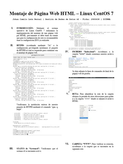 Montaje De Html Centos 7 Pdf Red Mundial Internet Y Web