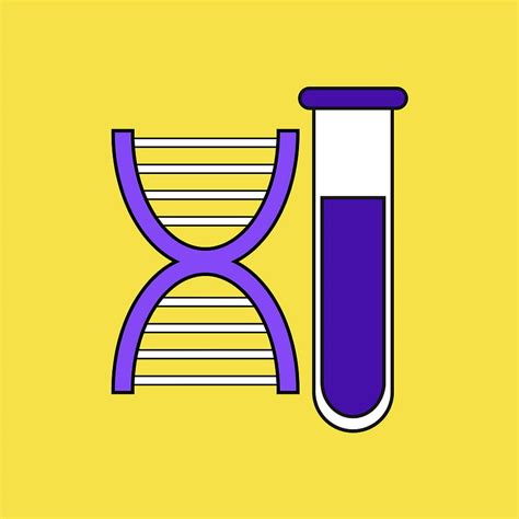 테스트 튜브 벡터와 플랫 아이콘 디자인 컬렉션 Dna Eps Ai Uidownload