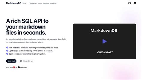 check markdowndb an open source tool to create a rich sql api to your