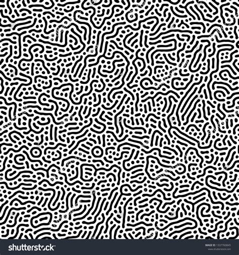 Diffusion Reaction Vector Seamless Pattern Black Stock Vector Royalty Free 1337760845