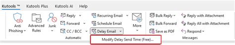 Delay Sending All Outgoing Emails By Seconds In Outlook
