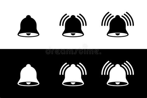 Notification Bell Icon Set Alarm Reminder Sign Symbol Stock Illustration Illustration Of