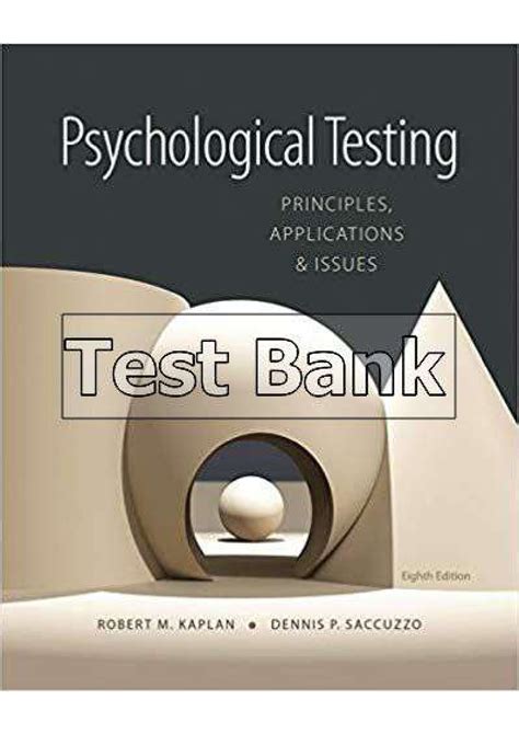 Psychological Testing Principles Applications And Issues 8th