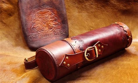 Leather Scroll Case For Personslized T For Friends Etsy
